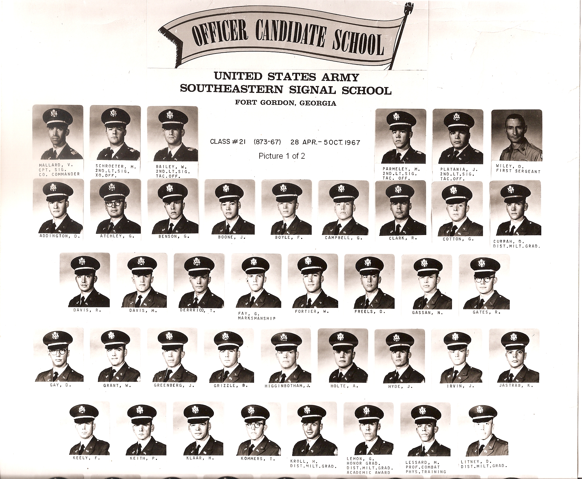 Army Signal OCS Classes